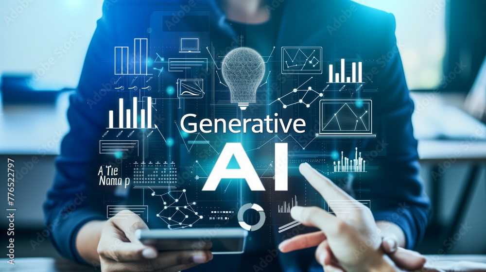 Title: "AI Integration" Art Description: A person holding an Generative ...