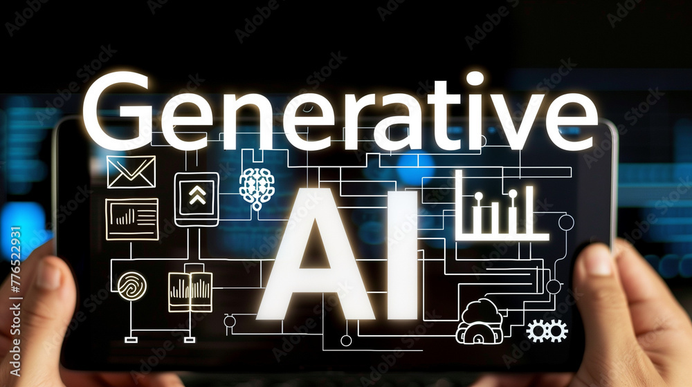 Title: "AI Integration" Art Description: A person holding an Generative ...