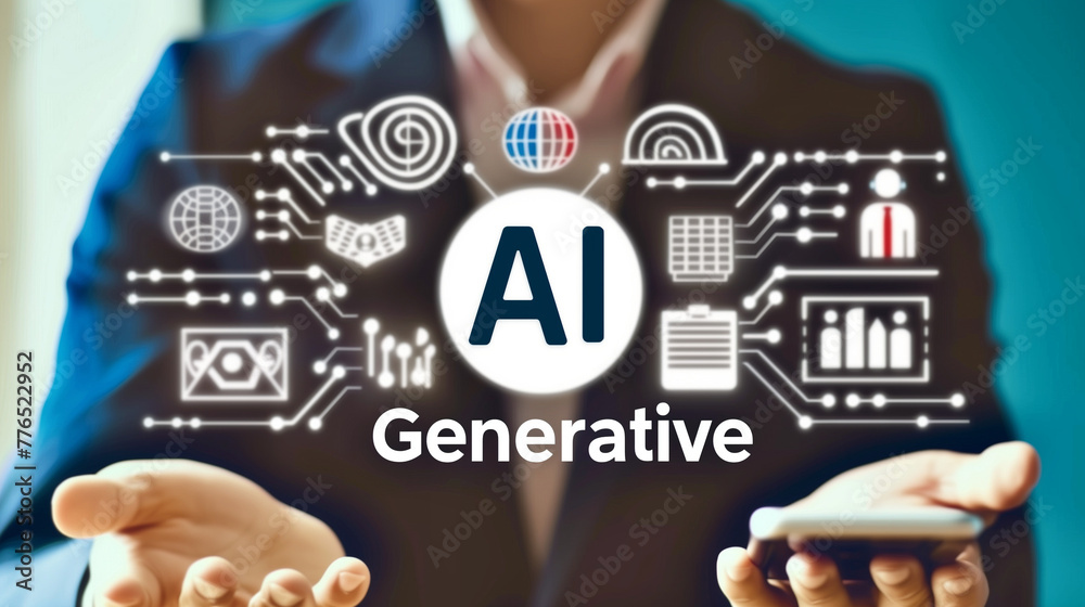 Title: "AI Integration" Art Description: A person holding an Generative ...