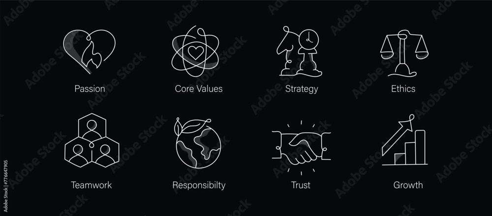 Business Core Values. Corporate values, cultural ethos, ethical ... Business Core Values. Corporate values, cultural ethos, ethical ...