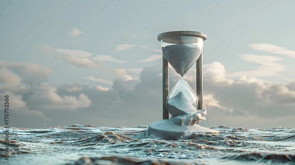 Defying Gravity An Abstract Hourglass Painting Capturing the Ethereal ...