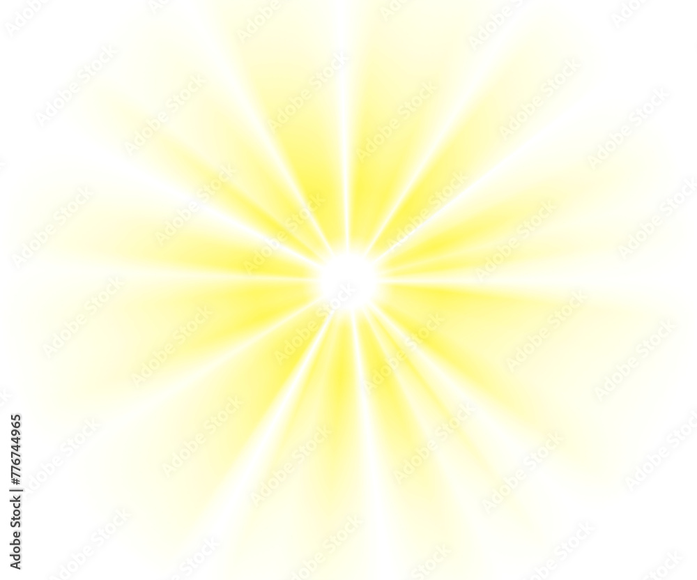 Glow Star, light glowing effect, transparent background Sun rays ...