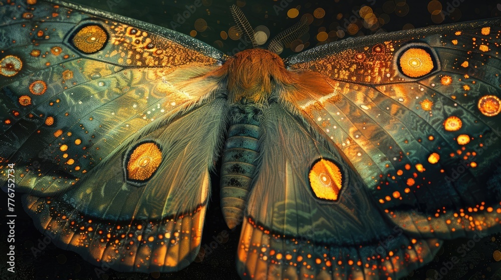 Delicate Patterns of Light on Moth Wings in Flight A Dance of ...
