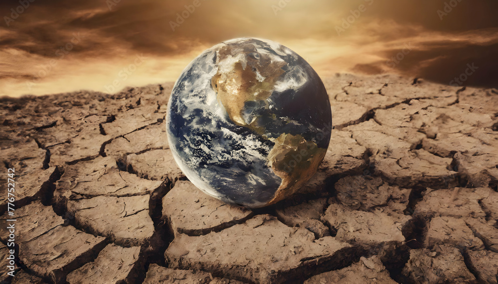 Global warming, earth, globe, ecosystem, geography, barren land, desert ...