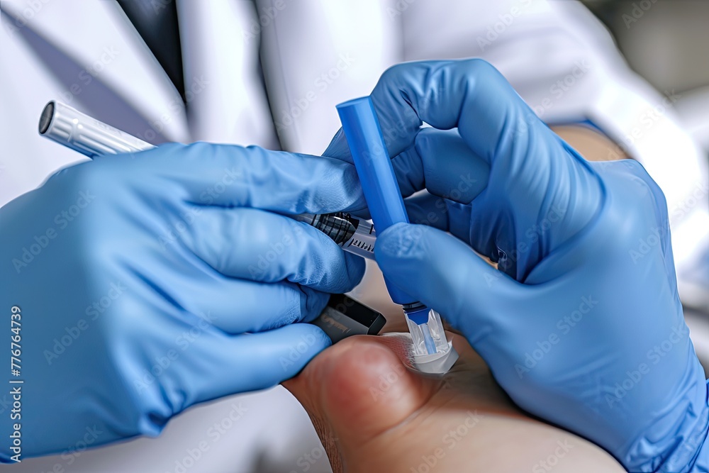 Blood glucose test checks sugar levels to assess diabetes risk, Blood ...