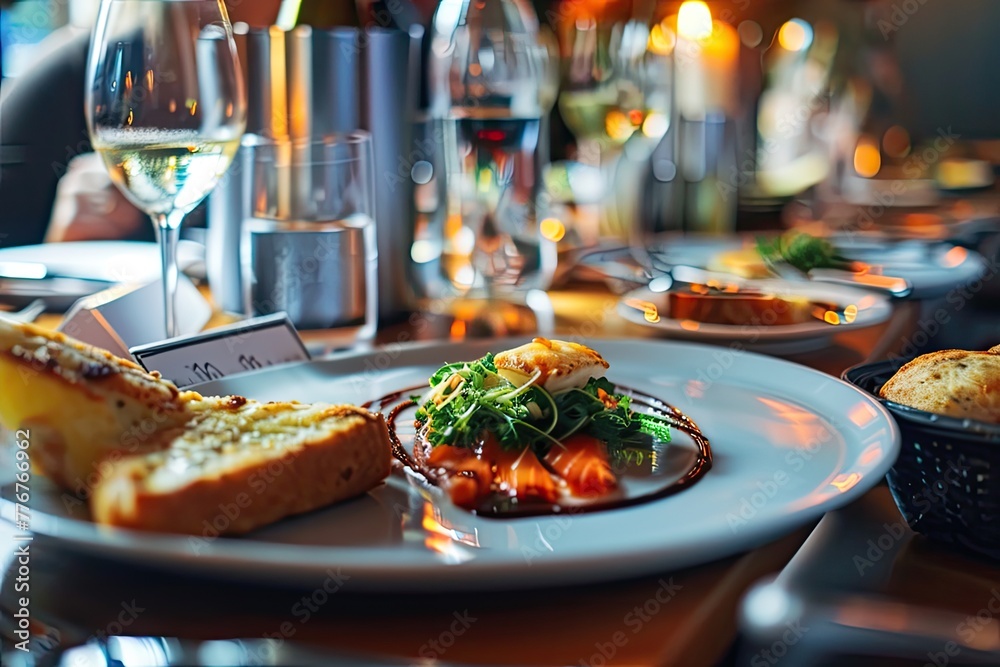 Restaurant background with delicious food with Designing an interactive ...