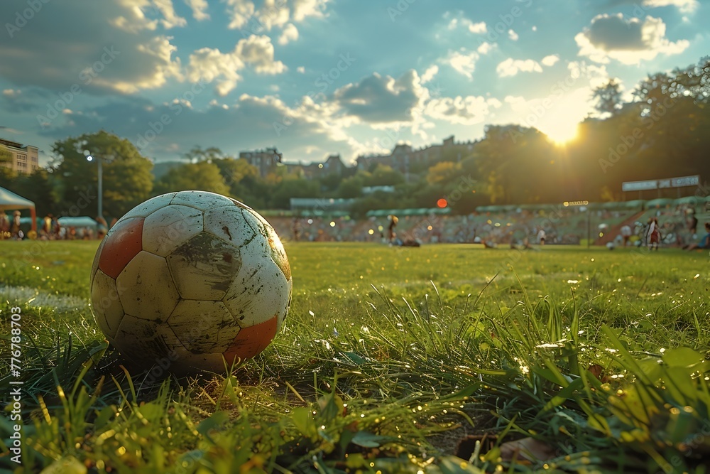 Vintage Soccer Stadium Captured Through the of Nostalgia Showcasing the ...
