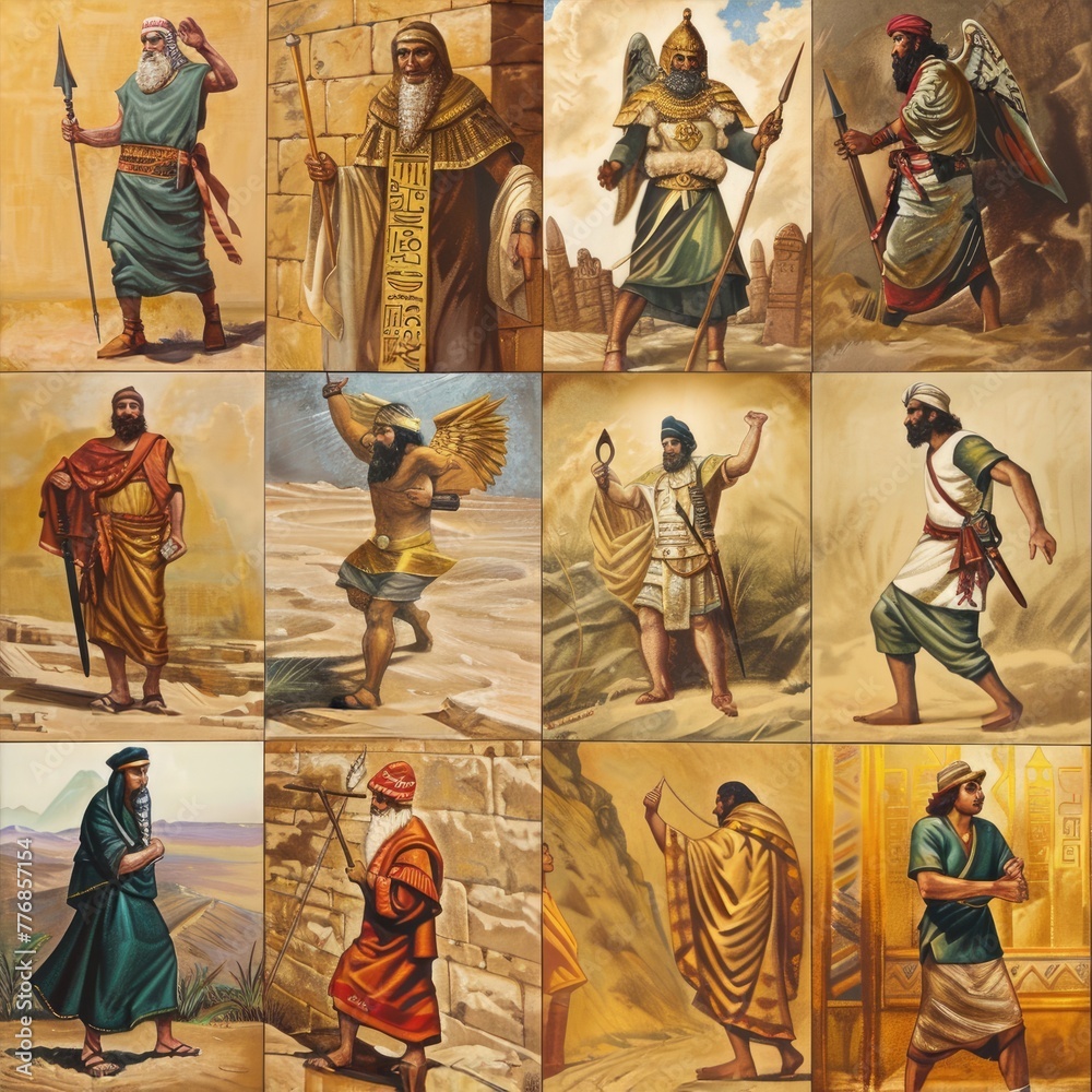 Beautiful Mosaic Artwork Featuring Biblical Prophets and Kings of ...