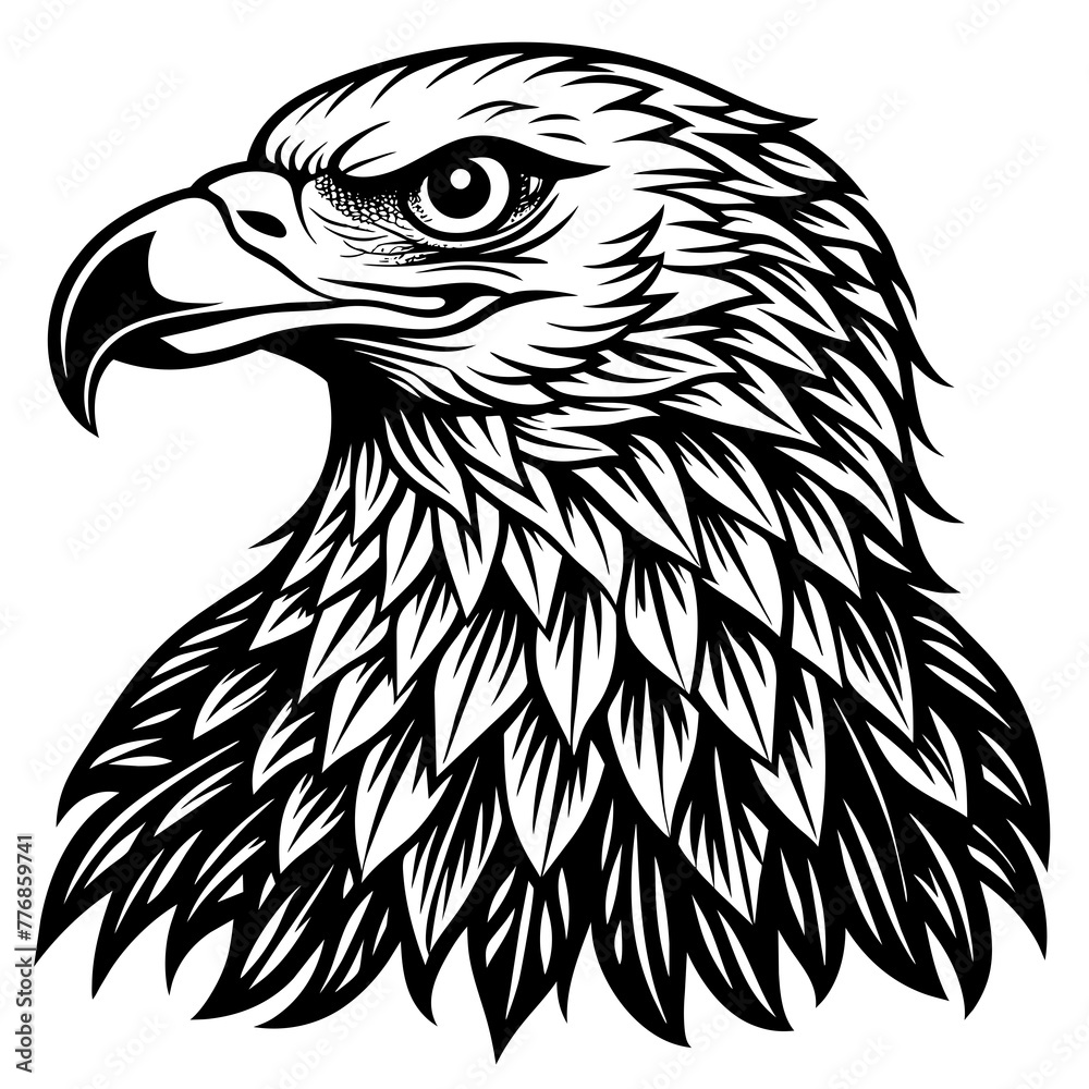 American eagle in flight Silhouette Graphics Vector Illustration, eagle ...