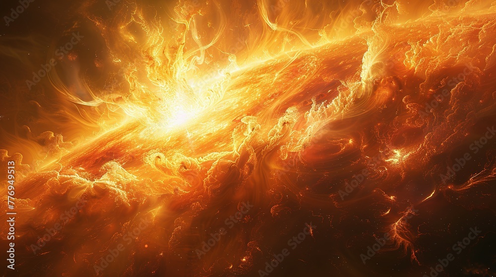 the vivid and wild aspects of the sun with morphogenetic patterns is ...