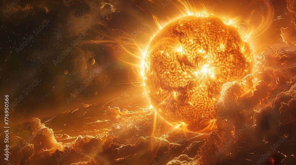 the vivid and wild aspects of the sun with morphogenetic patterns is ...