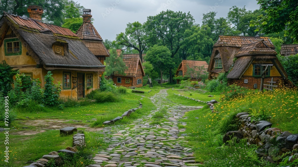 Medieval Village: Capture quaint medieval village streets, timber ...