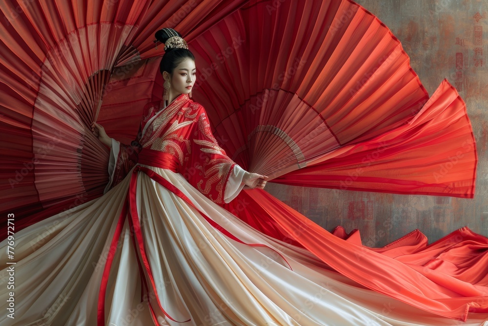 The Manchu people performing their traditional dance, a blend of ...