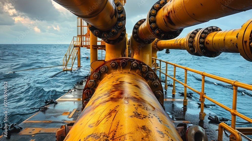 Integration of Petroleum Pipelines in Offshore Oil and Gas Operations Stock Illustration | Adobe ...