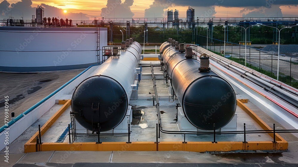 Fuel Reserves - Storage one of fuel oil in the horizontal tanks and ...