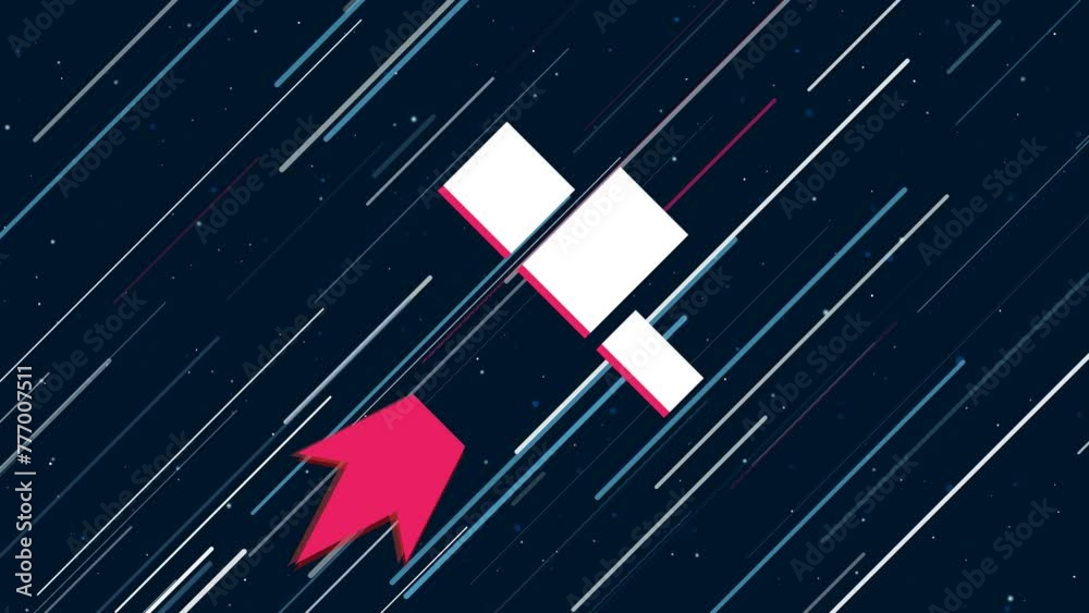 Winners podium symbol flies through the universe on a jet propulsion ...