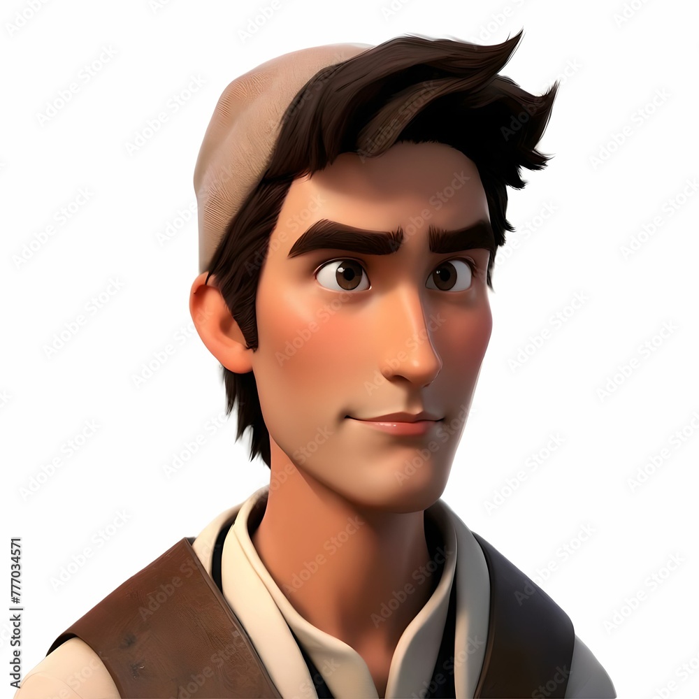 Medieval NPC Portraits, 2D Anime Style Icons for RPG Stock Illustration ...