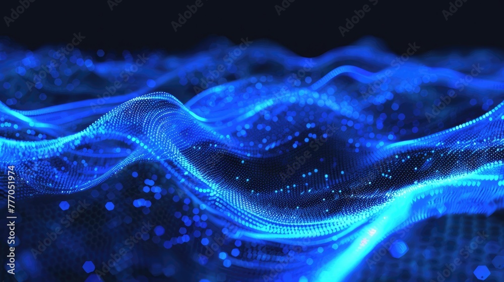 Blue Audio Waveform Background. Abstract Computer for Audio Analysis ...