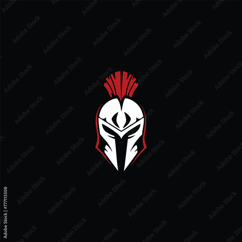 Spartan warrior symbol, coat of arms. Spartan military helmet logo ...