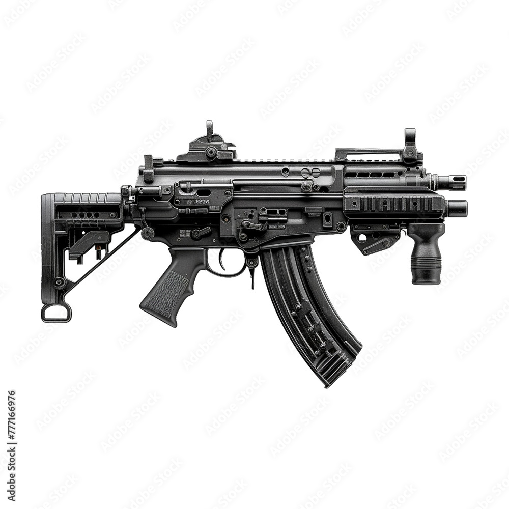 3d rendering m240 machine gun on transparent background Stock ...
