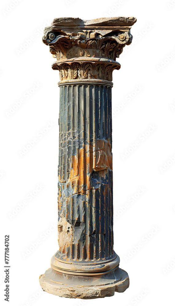 Ancient Greek column PNG. Tall Ancient Greek pillar isolated. Doric ...