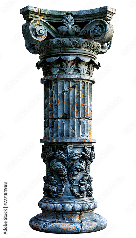 Ancient Greek column PNG. Tall Ancient Greek pillar isolated. Doric ...