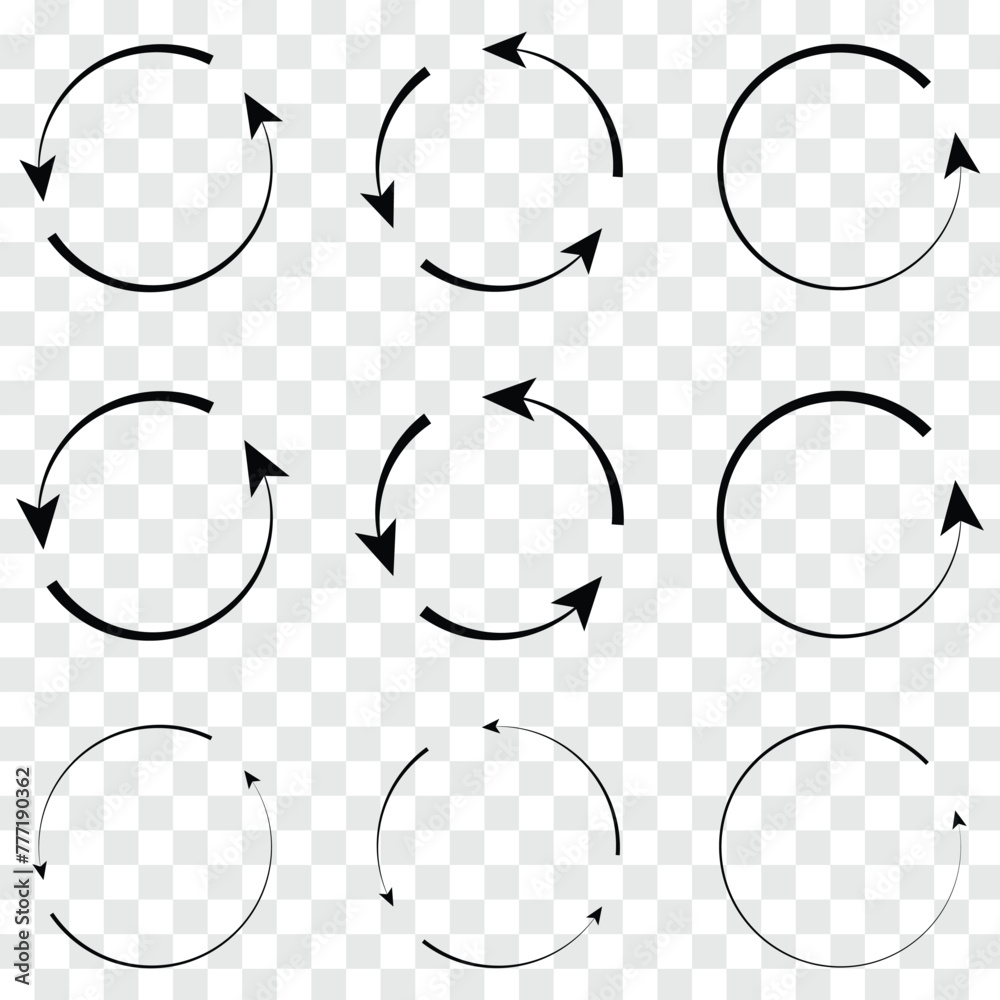 Rotate vector arrow icon. Vector isolated sign symbols and elements ...