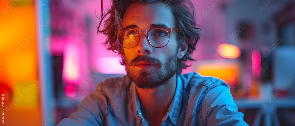 Agile Software Team In Standup Meeting With Scrum Board And Sticky