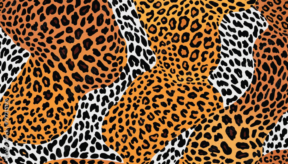 Colorful animal print pattern illustration. Multi color leopard skin ...