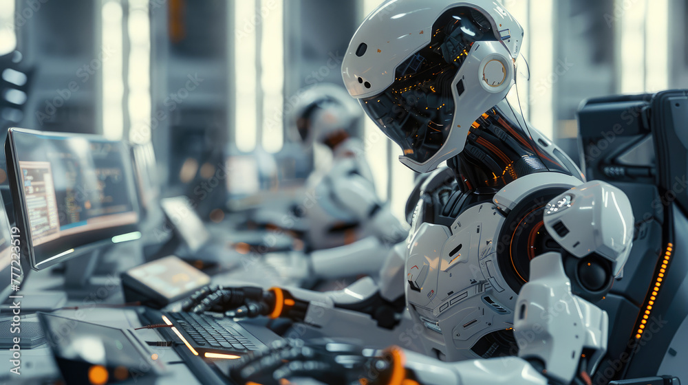 Tomorrow's Technologist: A Robotic Genius at the Helm of a Futuristic ...