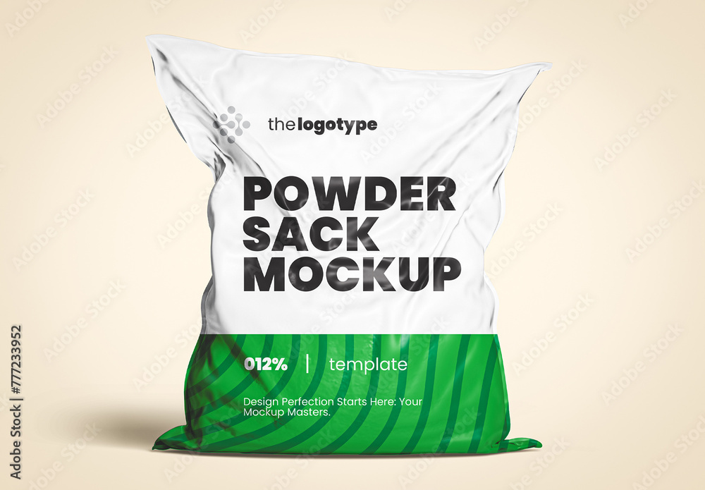 Big Powder Sack Mockup Stock Template | Adobe Stock