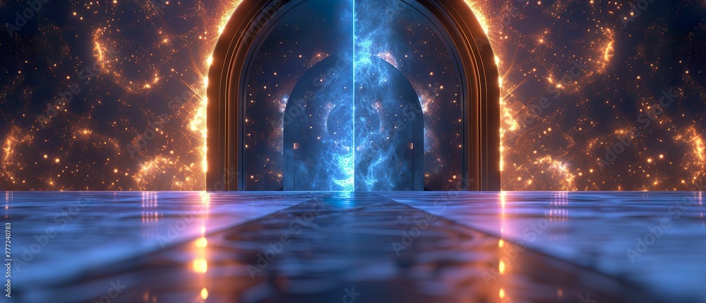Mystical Portal, Cosmic Shroud, Enigmatic gateway to unseen worlds ...