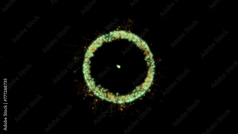 audio equalizer visualization. Audio waveform. Circle particles ...