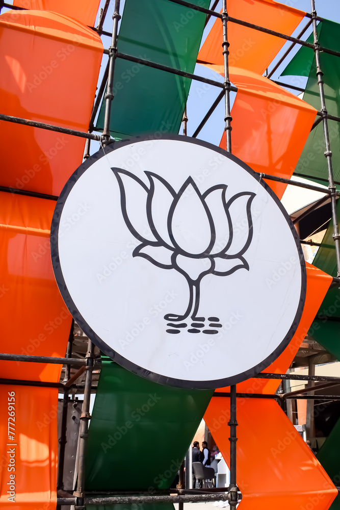 New Delhi, India - February 17 2024 - Bharatiya Janata Party Logo of ...