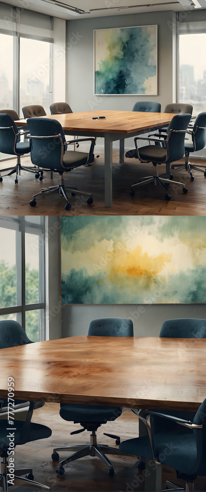 for advertisement and banner as Meeting of Minds A meeting room scene ...