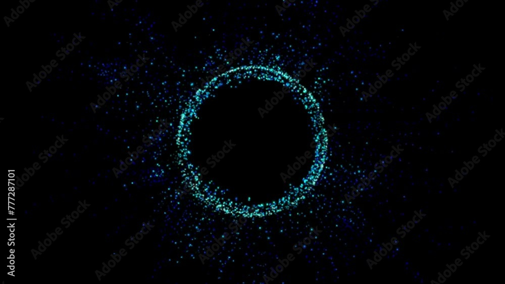 audio equalizer visualization. Audio waveform. Circle particles ...