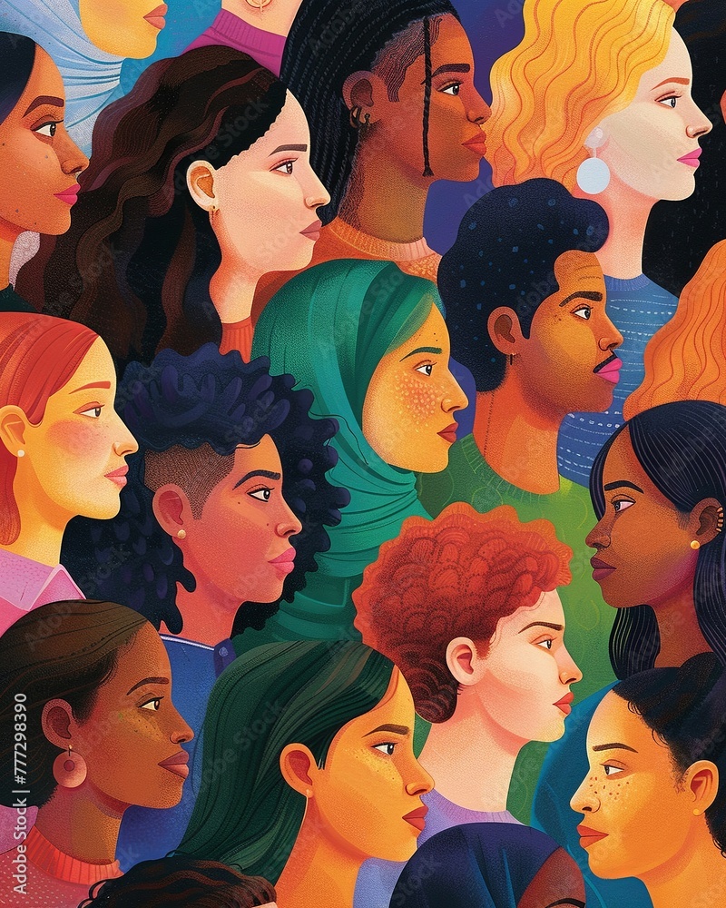 Illustrate a vibrant and inclusive workplace setting that showcases a ...