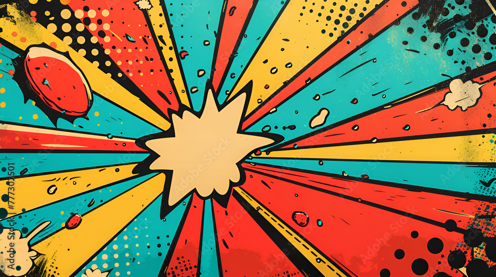 Comic book explosion background, Comics backdrop for fashion sale ...