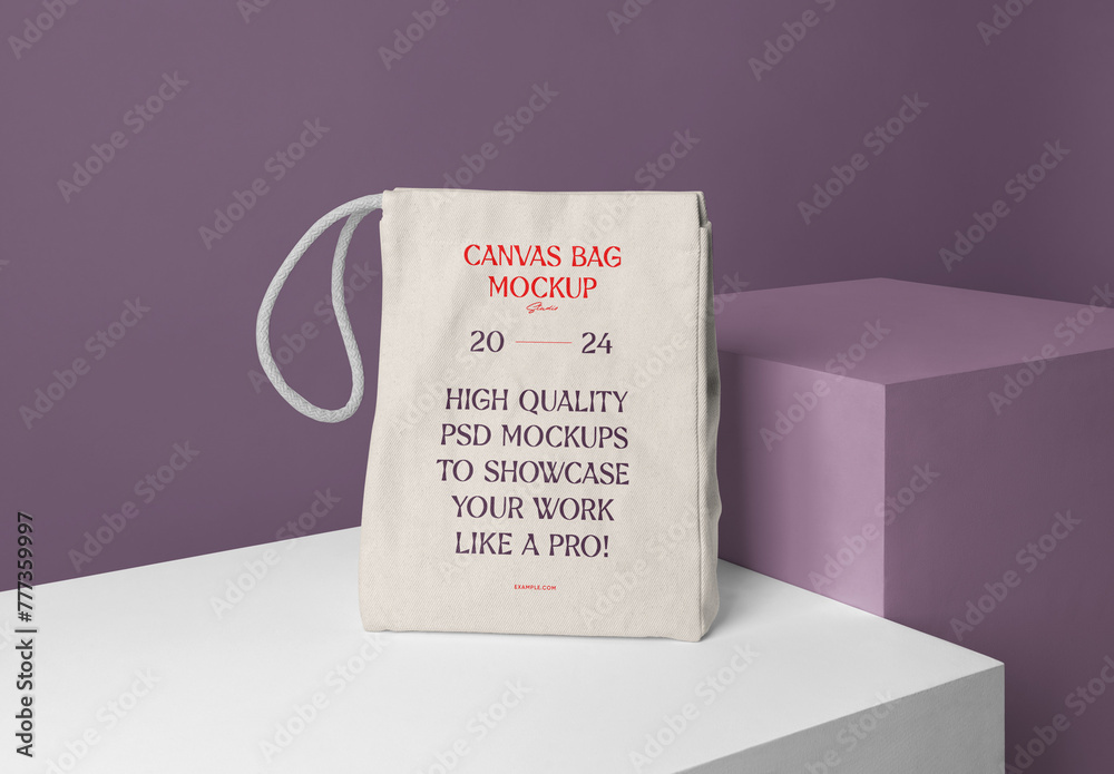 Canvas Bag on Boxes Mockup Stock Template | Adobe Stock