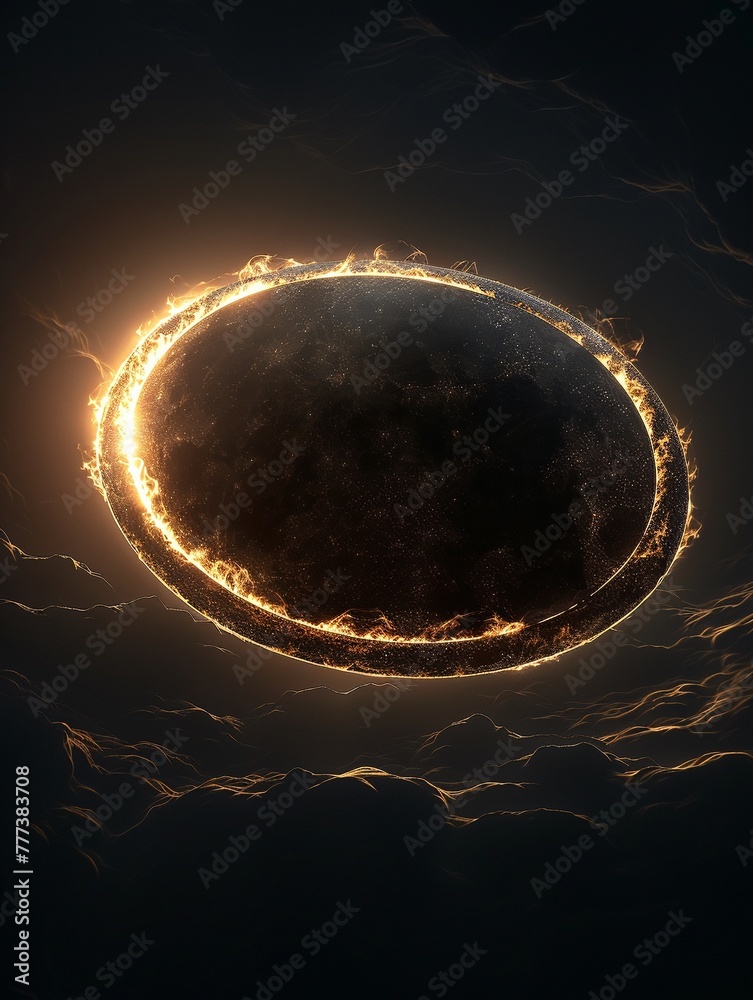 The shadowy darkness during a solar eclipse, portraying the temporary ...