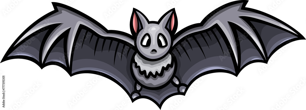 Cute bat funny cartoon clipart illustration Stock Illustration | Adobe ...