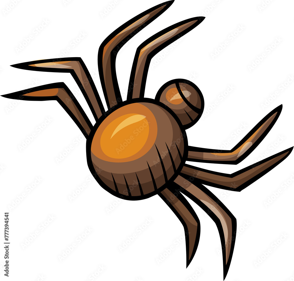 Cute spider funny cartoon clipart illustration Stock Illustration ...