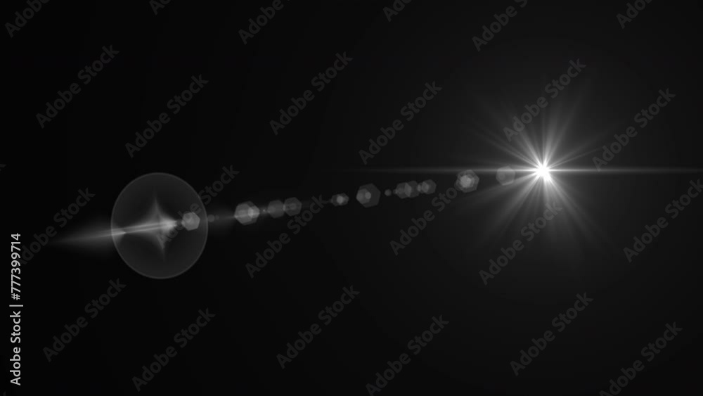 White lens bright lens flare lighting abstract motion background, Lens ...