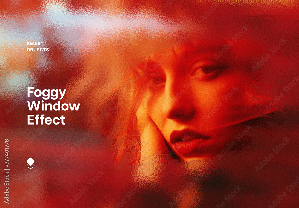 Foggy Window Photo Effect Mockup Stock Template | Adobe Stock