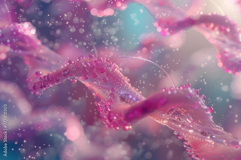 The complex world of DNA shows the dance of nucleotides as they weave ...