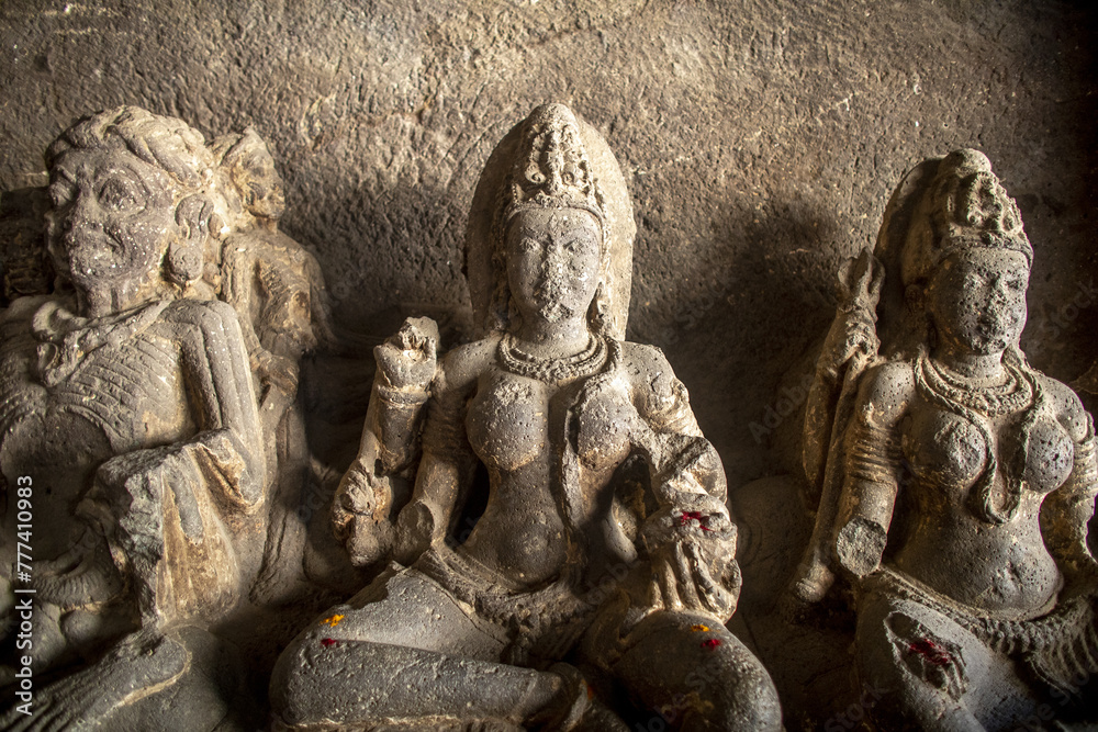 Ellora caves, a UNESCO World Heritage Site in Maharashtra, India ...