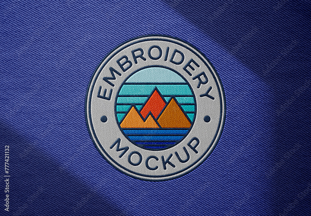 Realistic Embroidered Patch Mockup Stock Template | Adobe Stock