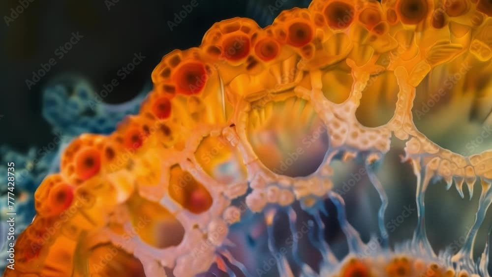 A microscopic image of a single algal cell reveals the intricate layers ...