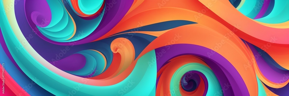 Abstract Colorful Background with Soft Curly Swirl Texture, Seamlessly ...