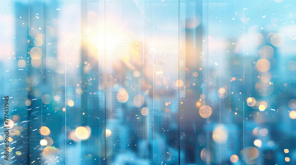 Blurred cityscape background with blurry office building windows ...